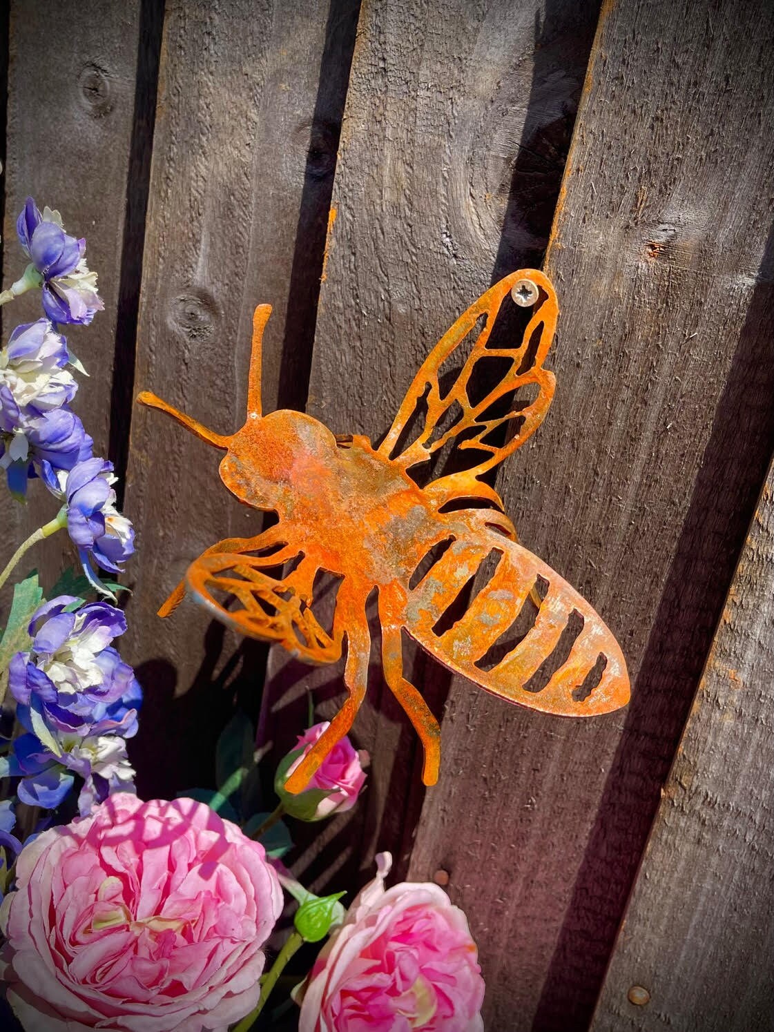 Bumble Bee Wasp Insect Buzz Wildlife Rustic Rusty Garden Art - Etsy