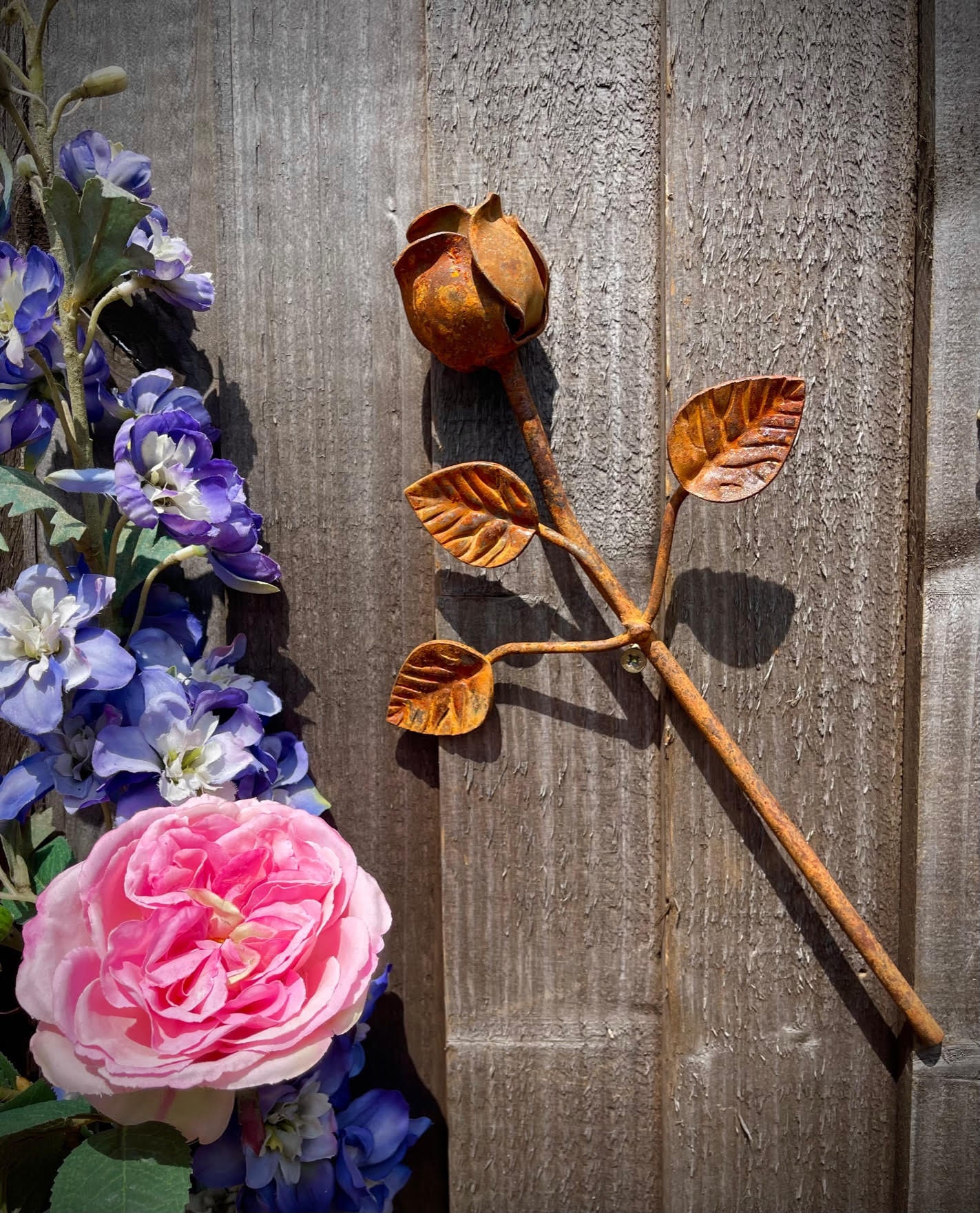 Rose Roses Flower Valentine Rustic Rusty Love Garden Art Yard - Etsy