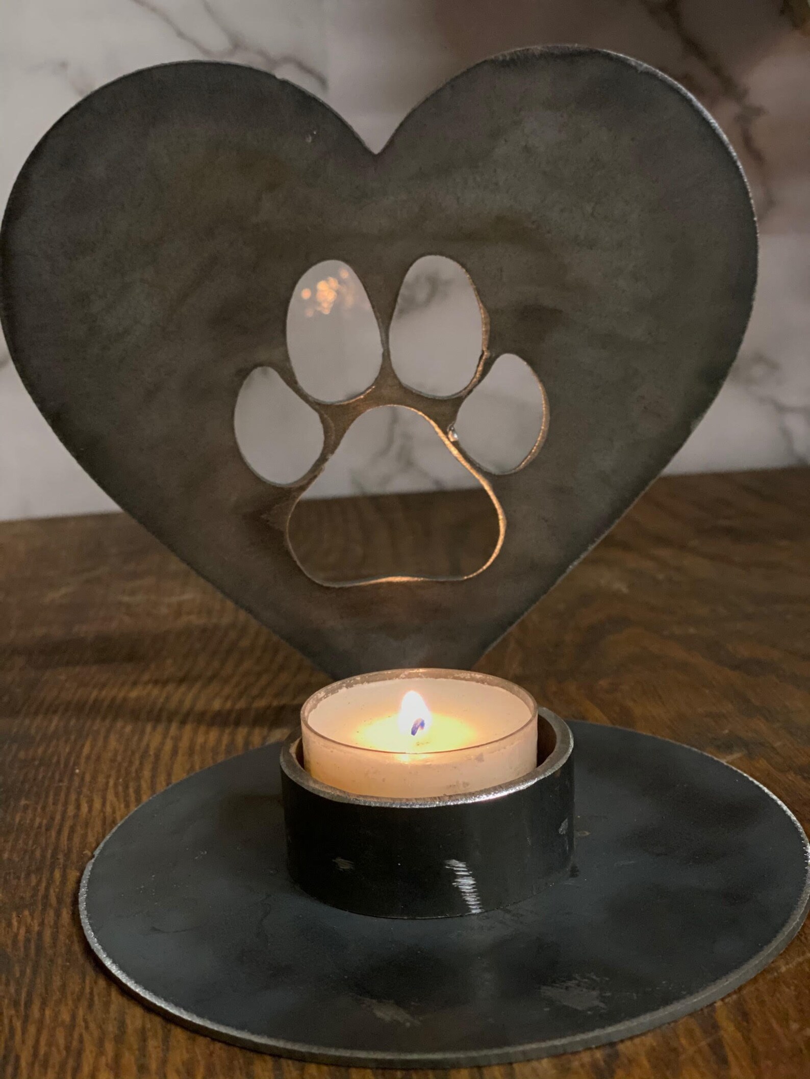 Pet Paw Print Candle Holder Pet Memorial Present Gift Holiday - Etsy