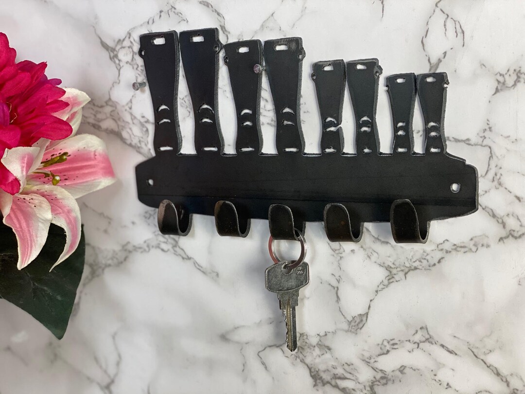 Welly Boot Family Wellies Wellingtons Key Hook Key Rack Brushed Steel ...