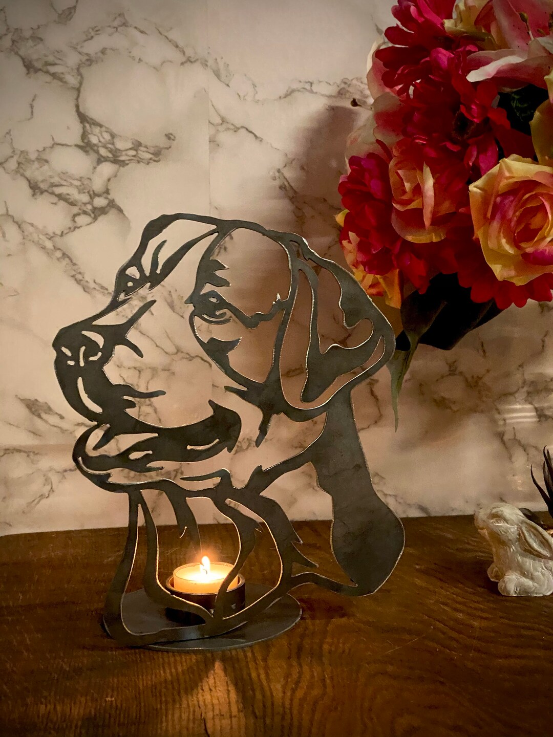 Labrador Candle Holder Gun Working Dog Pet Memorial Present Gift ...