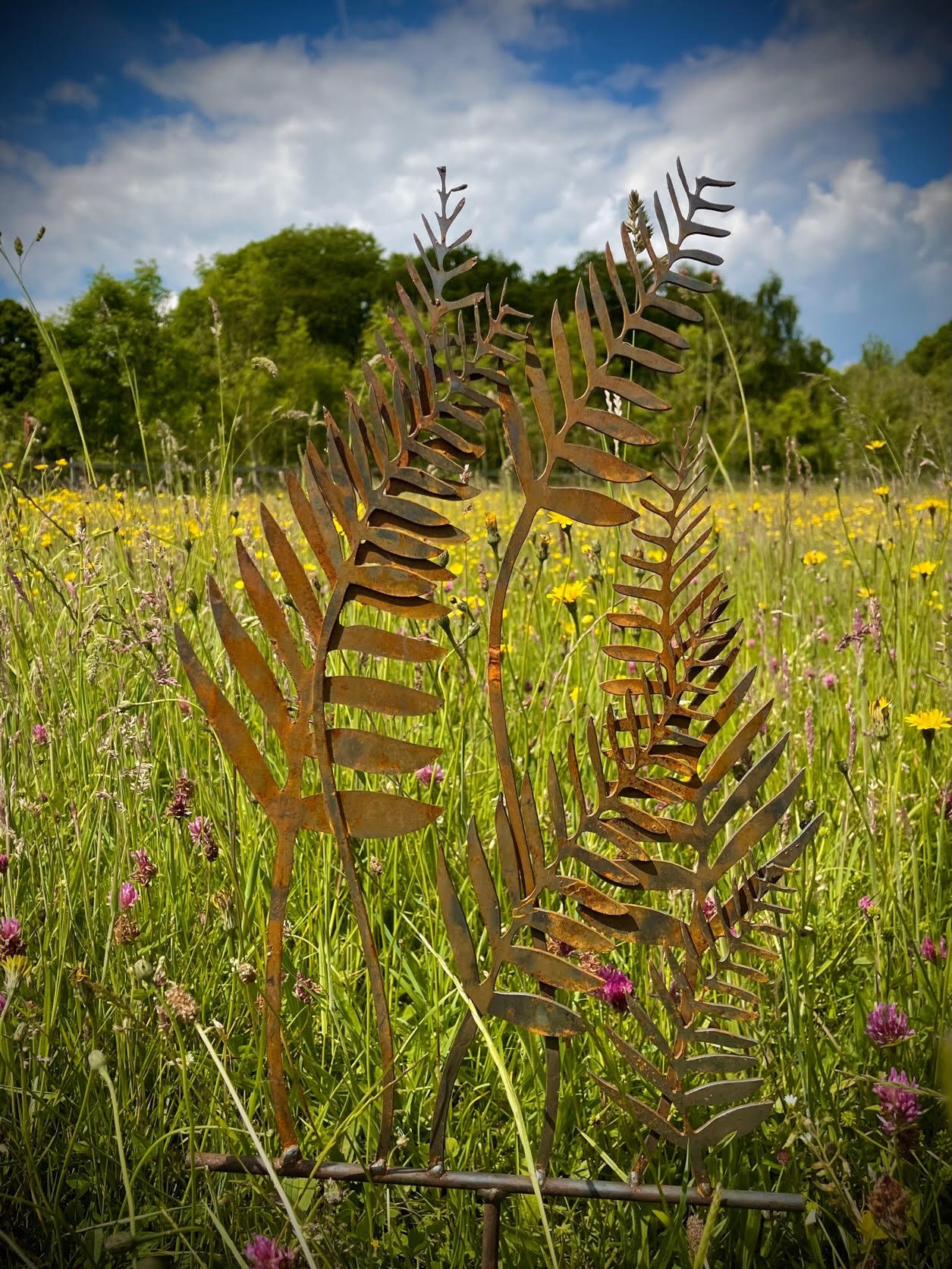 Fern Leaves Tree Rustic Rusty Garden Art Yard Art Present Gift - Etsy UK