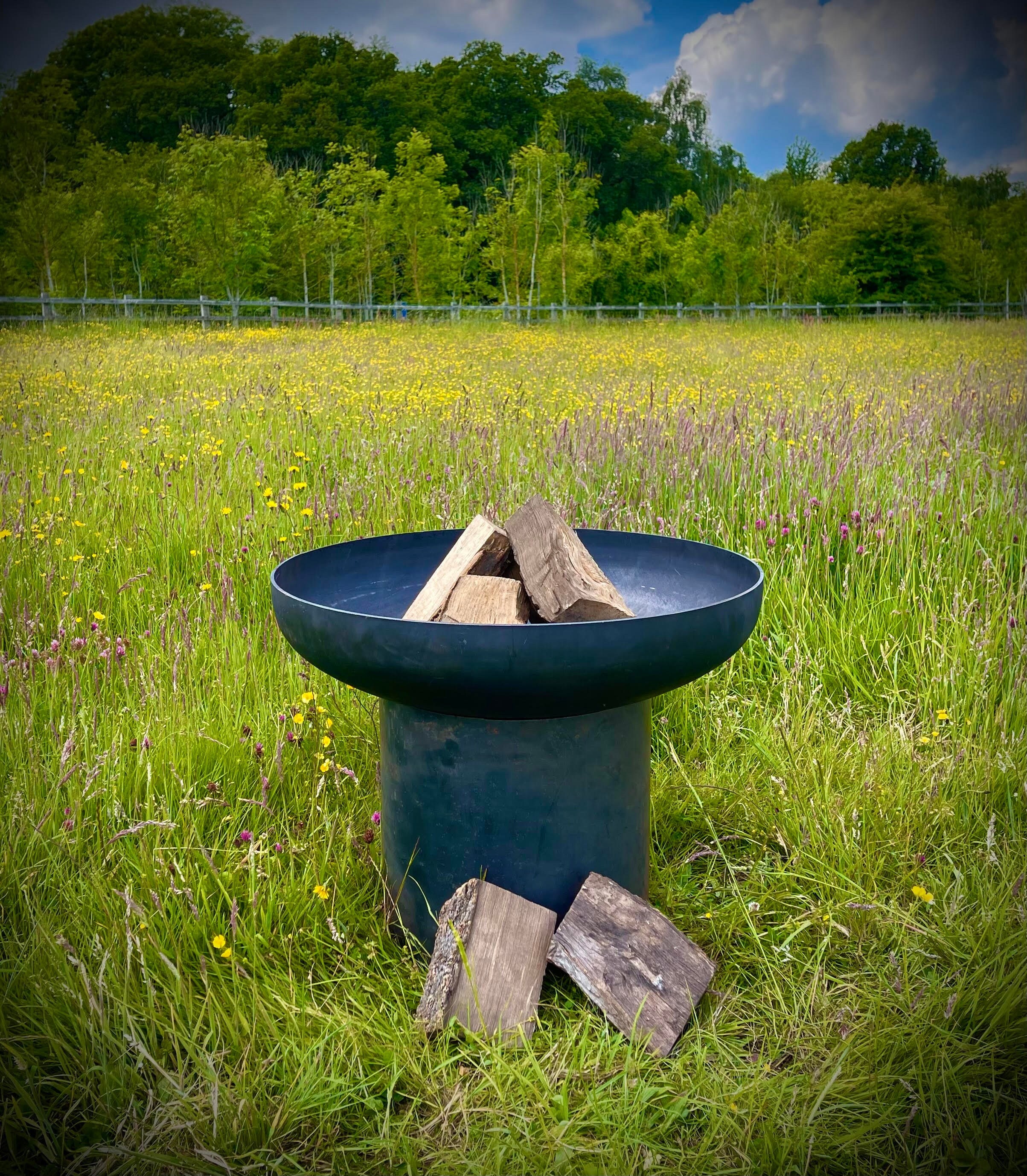 Fire Pit Fire Bowl BBQ Rustic Rusty Garden Art Yard Art Present Gift ...