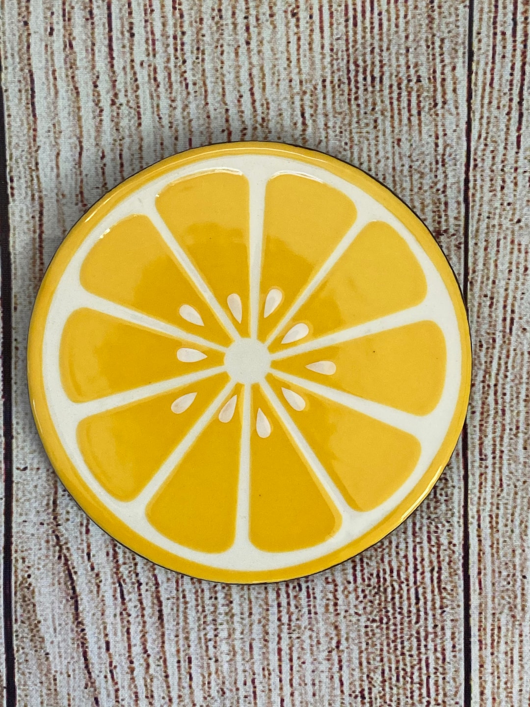 Lemon Citrus Coasters - Etsy
