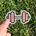 Holographic Dumbbell Vinyl Sticker | Waterproof & Weatherproof | Laptop ...