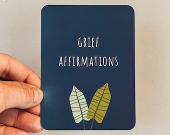 Grief Affirmation Card Set Lost Loved One Sympathy Gift Comfort Cards ...