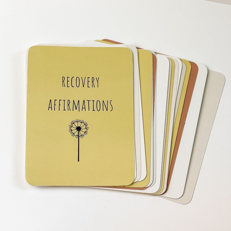 Addiction Recovery Affirmation Cards Set Great AA Recovery - Etsy