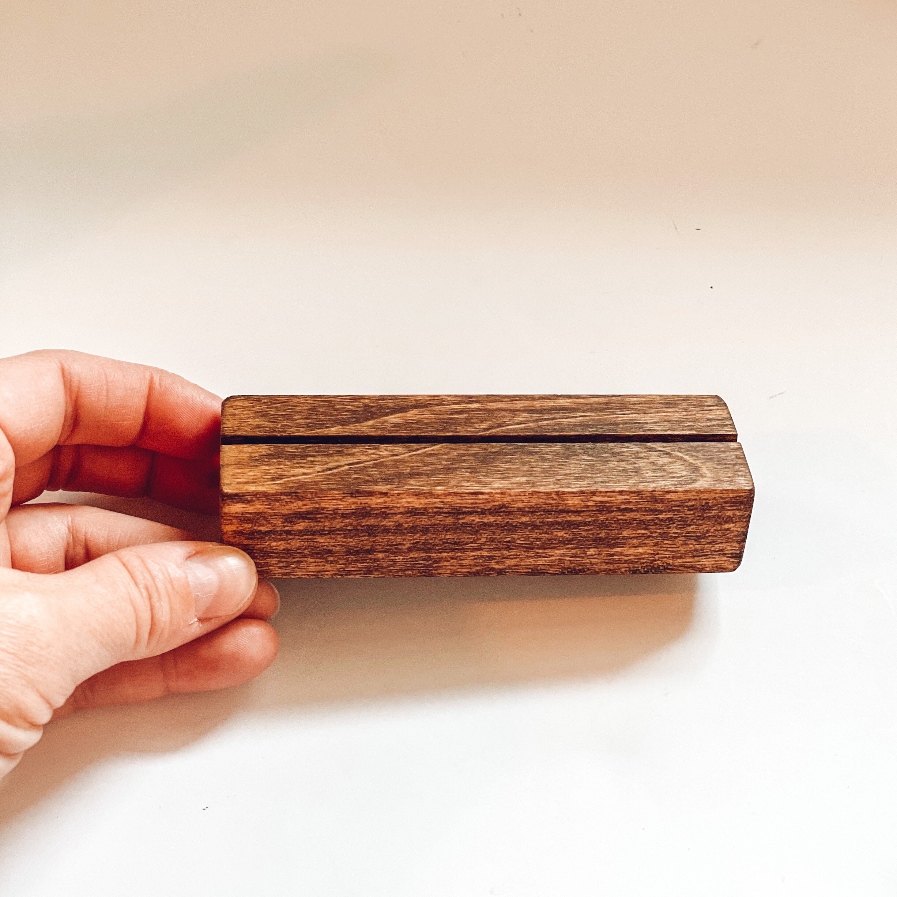 Wooden Brown Stained Natural Wood Card Stand for Affirmation - Etsy