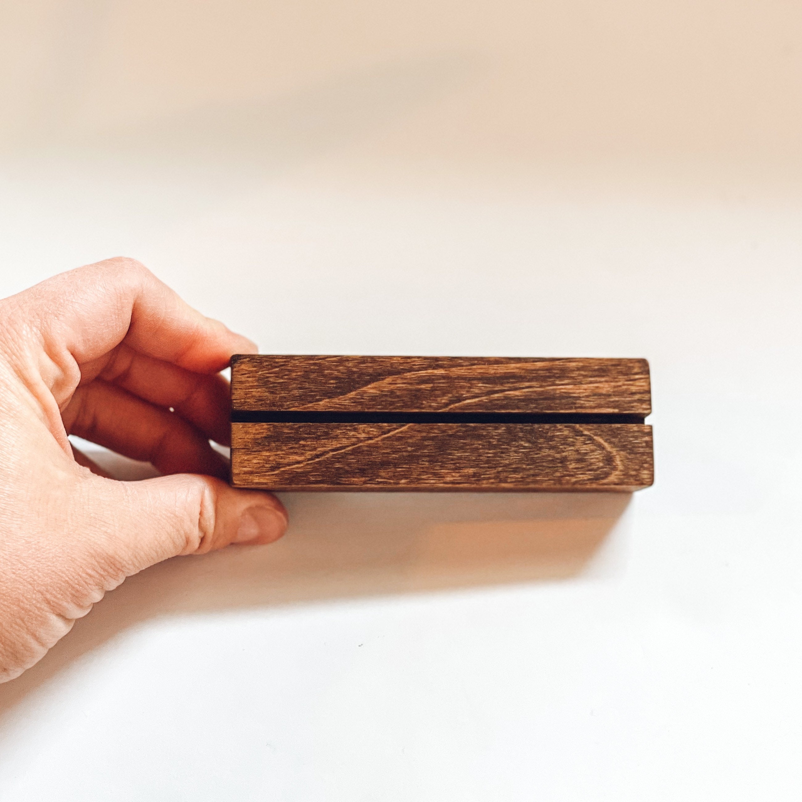 Wooden Brown Stained Natural Wood Card Stand for Affirmation - Etsy