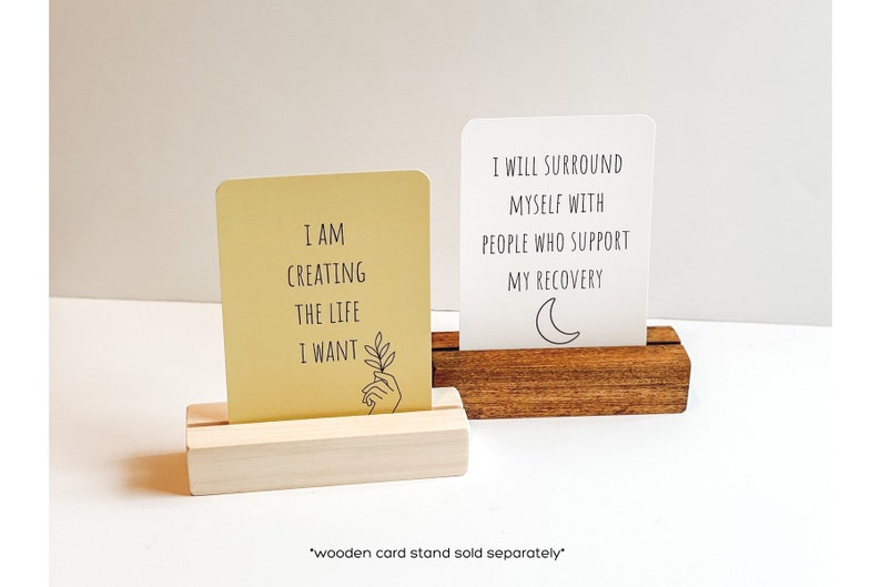 Addiction Recovery Affirmation Cards Set Great AA Recovery - Etsy
