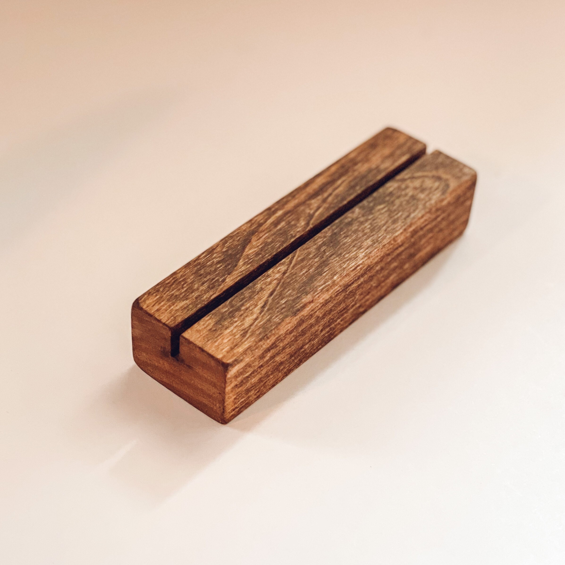 Wooden Brown Stained Natural Wood Card Stand for Affirmation - Etsy