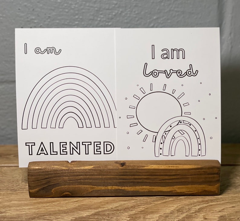 Kids Positive Affirmation Cards: Mindfulness Coloring Set for Children ...