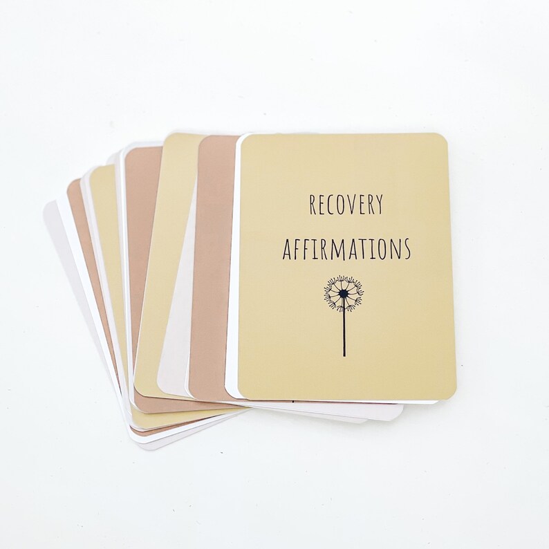 Addiction Recovery Affirmation Cards Set Great AA Recovery - Etsy