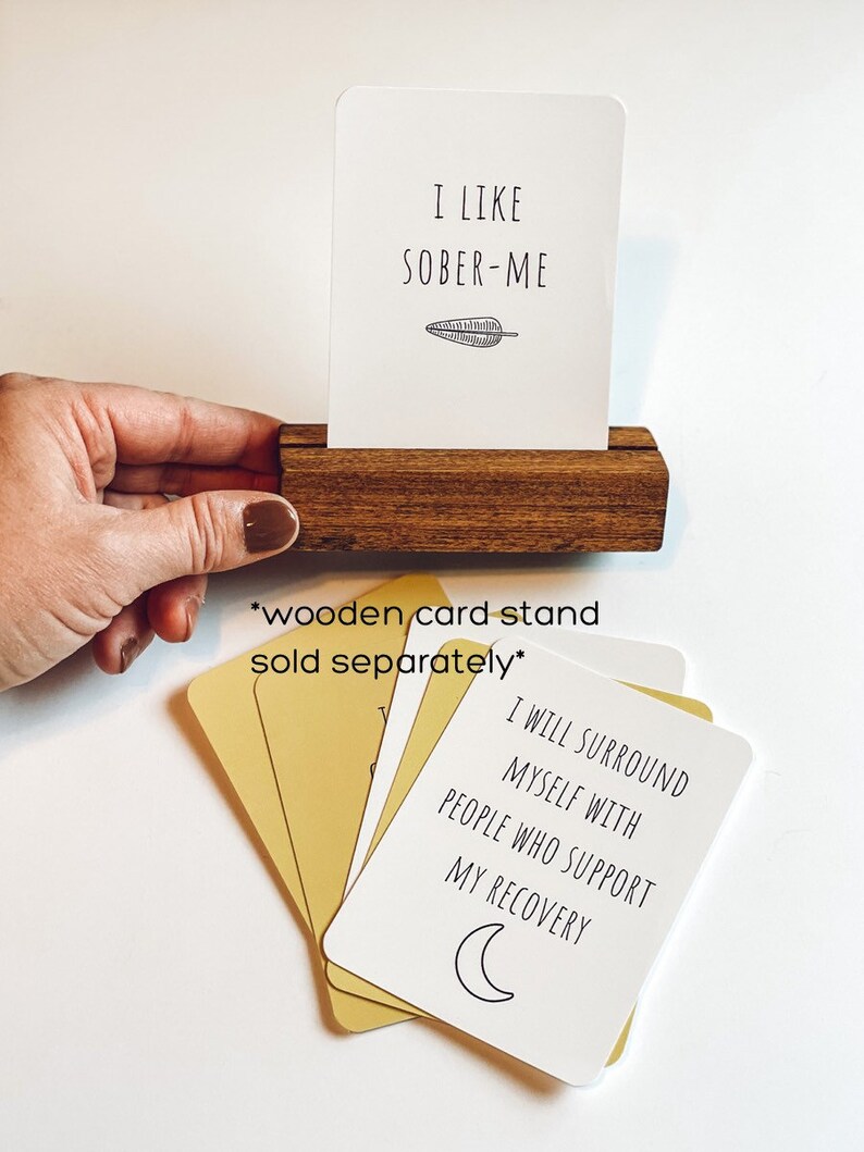 Addiction Recovery Affirmation Cards Set Great AA Recovery - Etsy