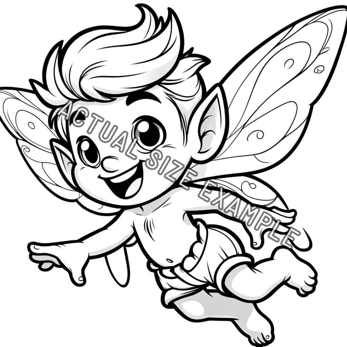 Pixies Pixie Cartoon Coloring Pages Digital Art Printable - Etsy