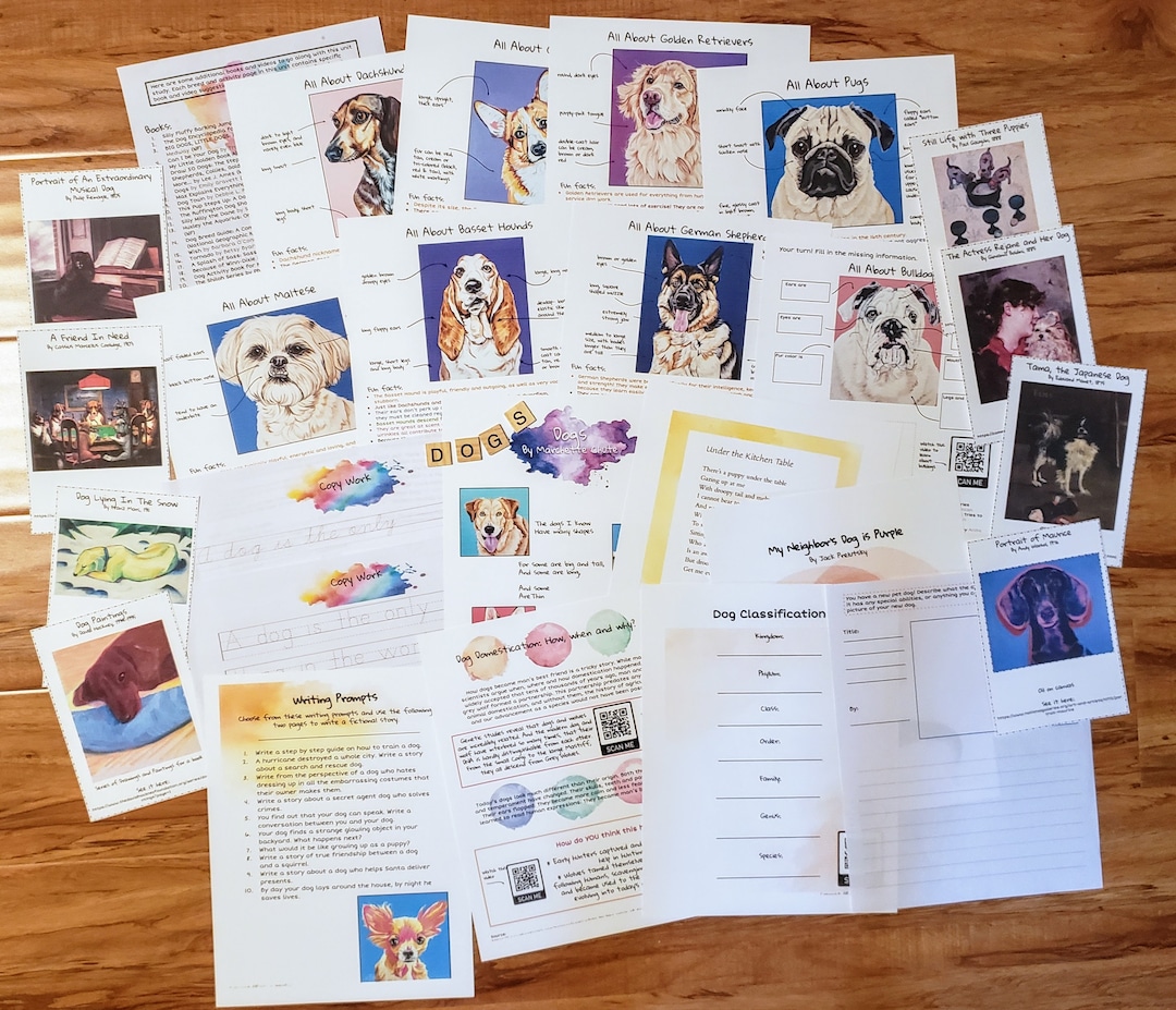 Dog Unit Study - Grades 1-5+ | Science, Art, Writing, Reading & More ...