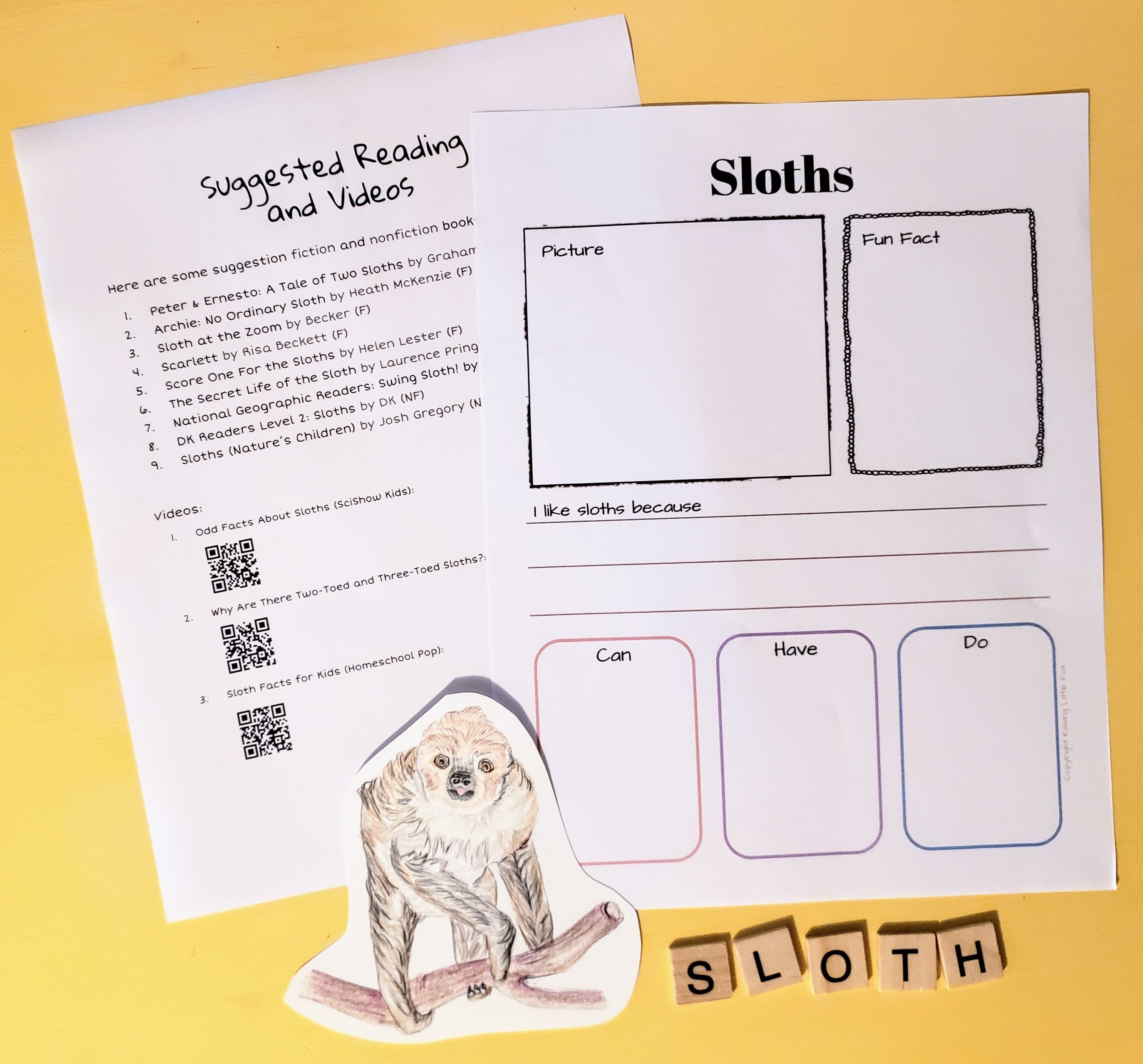 Fun and Educational Hoffman's Two-toed Sloth Activity for Kids ...