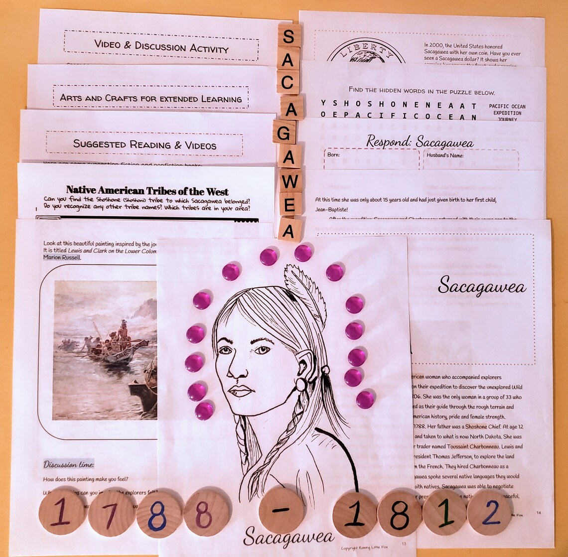 Sacagawea History Unit Study for Grades 2-5: Homeschool Curriculum ...
