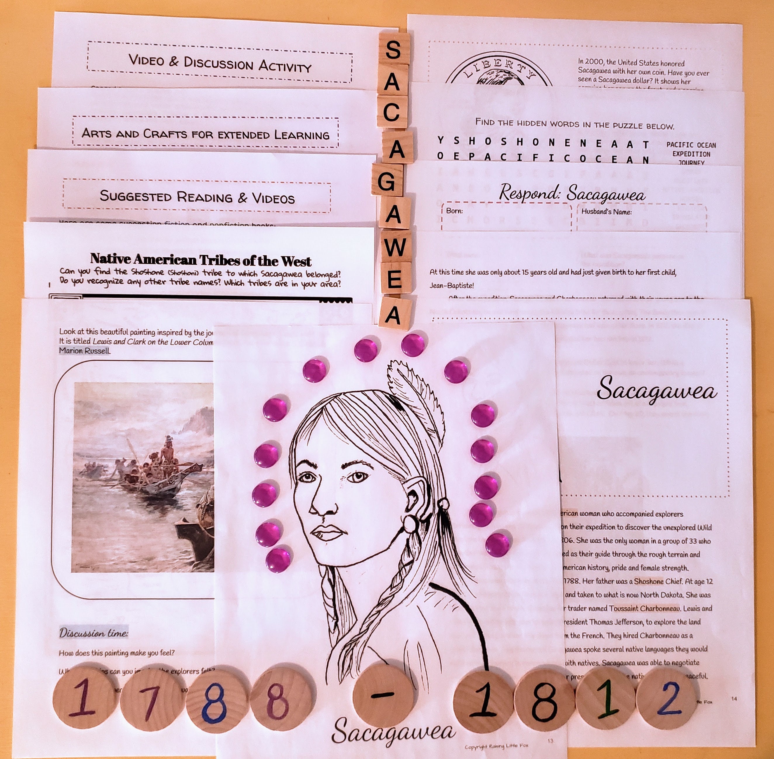 Sacagawea History Unit Study for Grades 2-5: Homeschool Curriculum ...