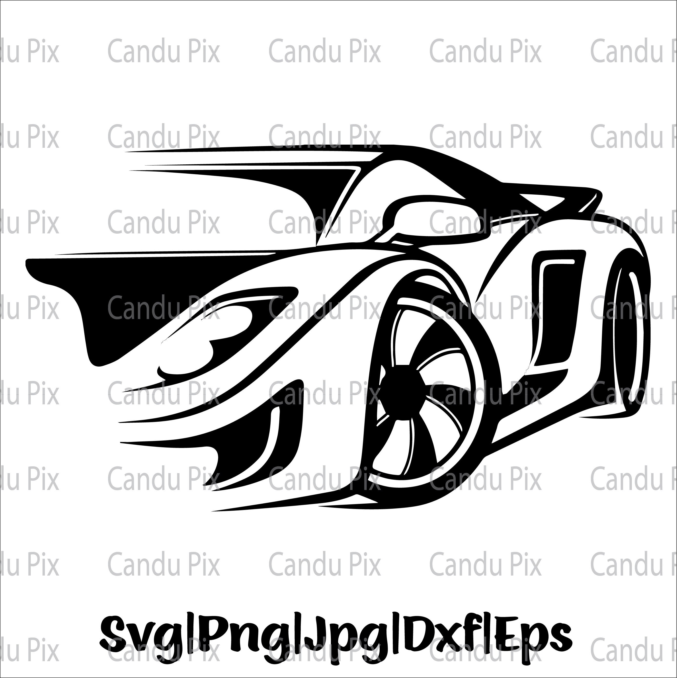 Sports Car Svg Png Eps Dxf Jpg Vector Car Cut by Color - Etsy