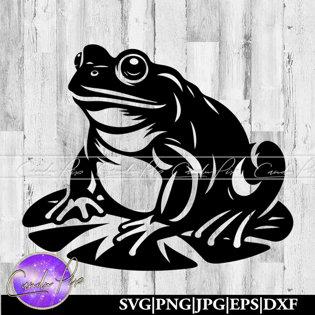 Toad Lilypad Svg, Toad Lilypad Png, Toad Lilypad Dxf, Silhouette, 1 ...