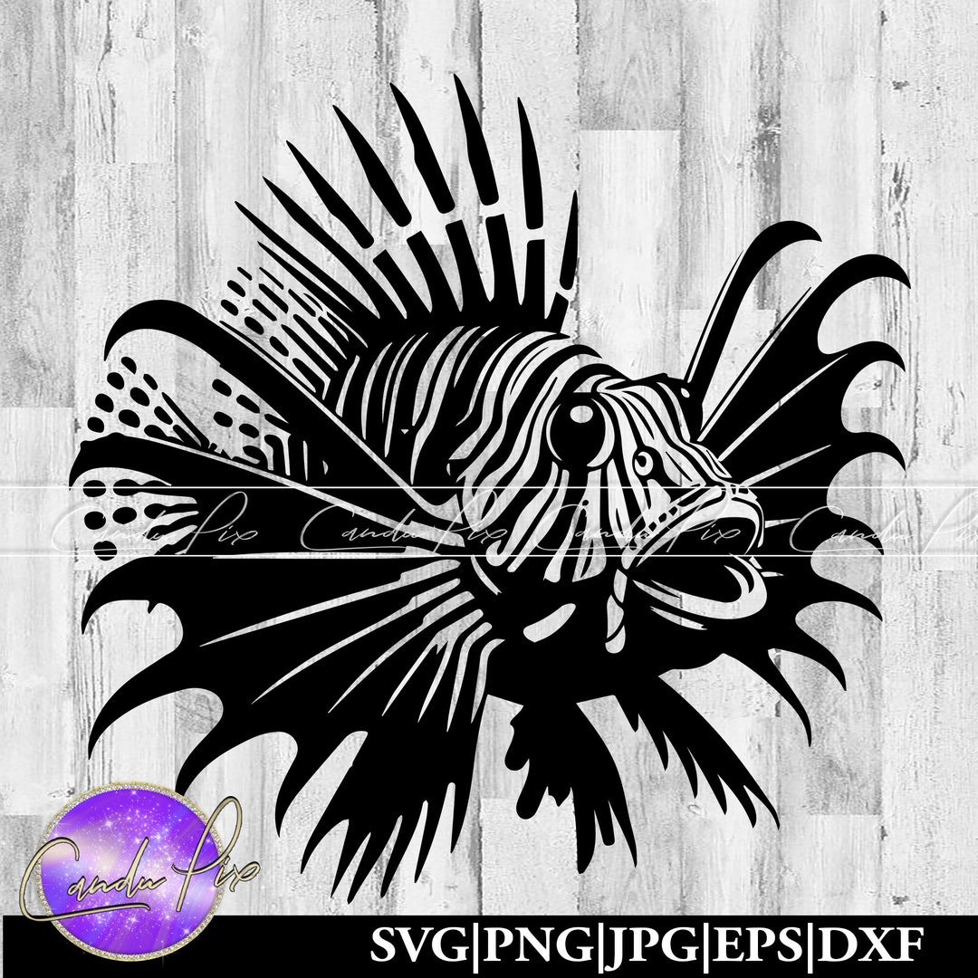 Lionfish Svg, Lionfish Png, Beach Svg, Beach Png, Sea Salt Png, Sea ...
