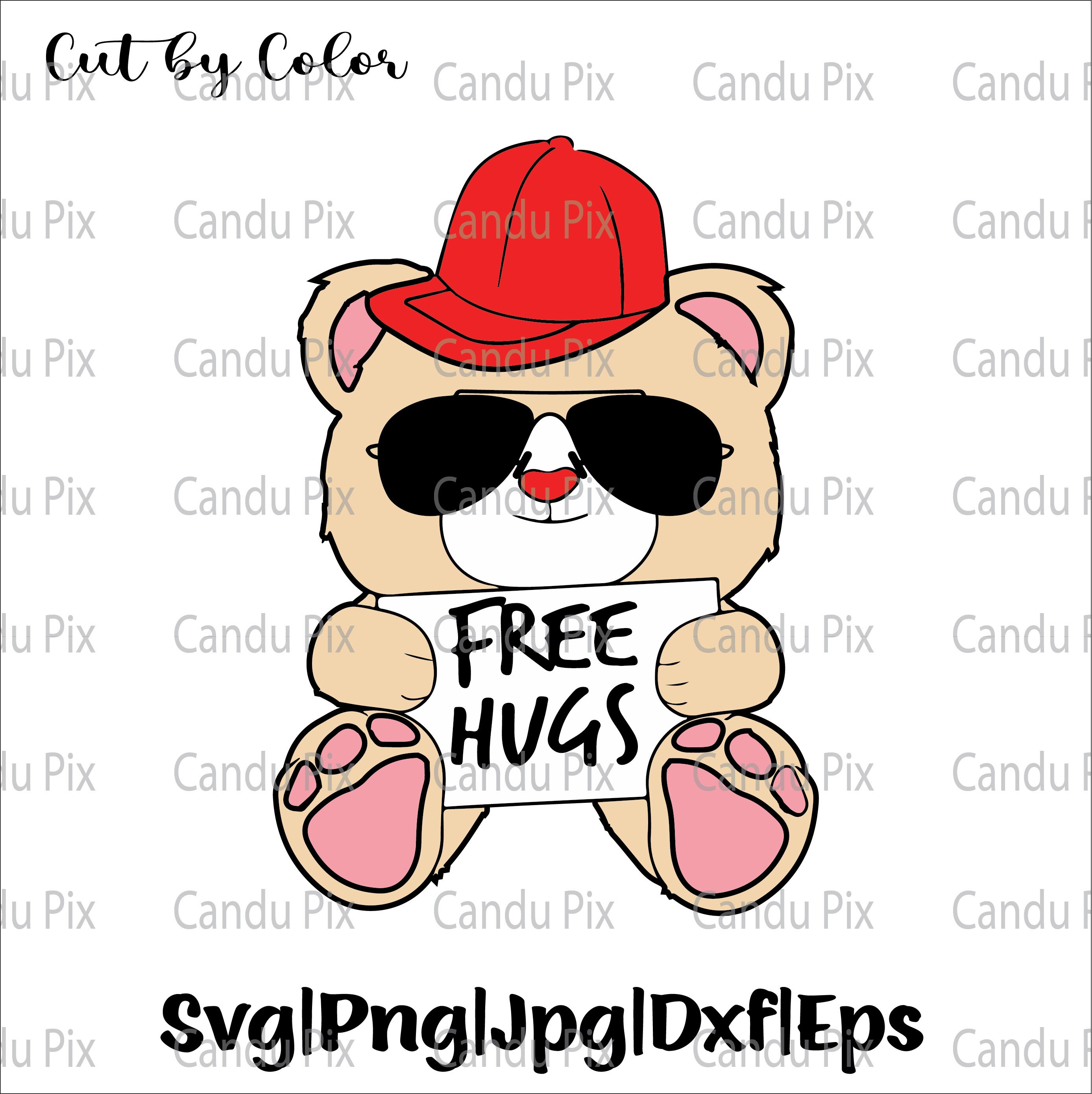 Teddy Bear Free Hugs Svg Smiling Teddy Svg Cute Teddy Svg - Etsy