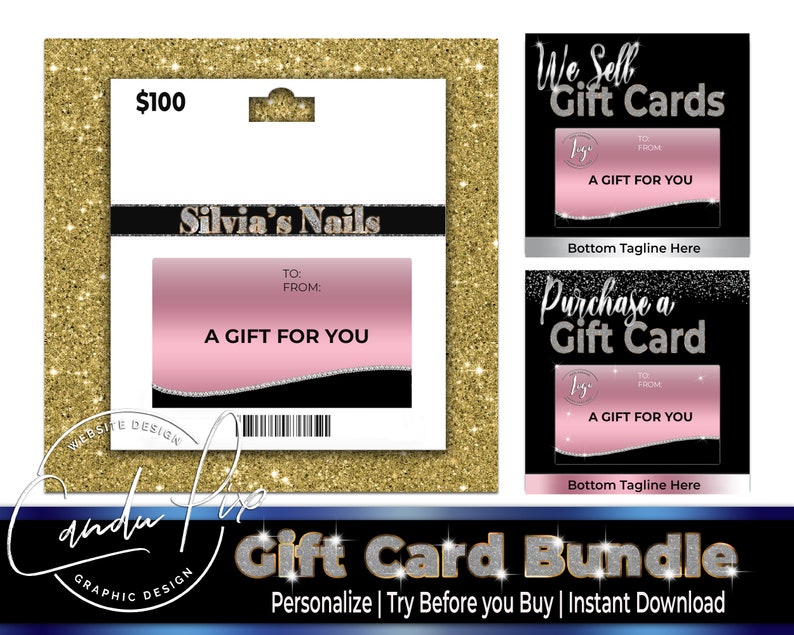 Stationery Design & Templates Paper Gift Card Template Bundle ...