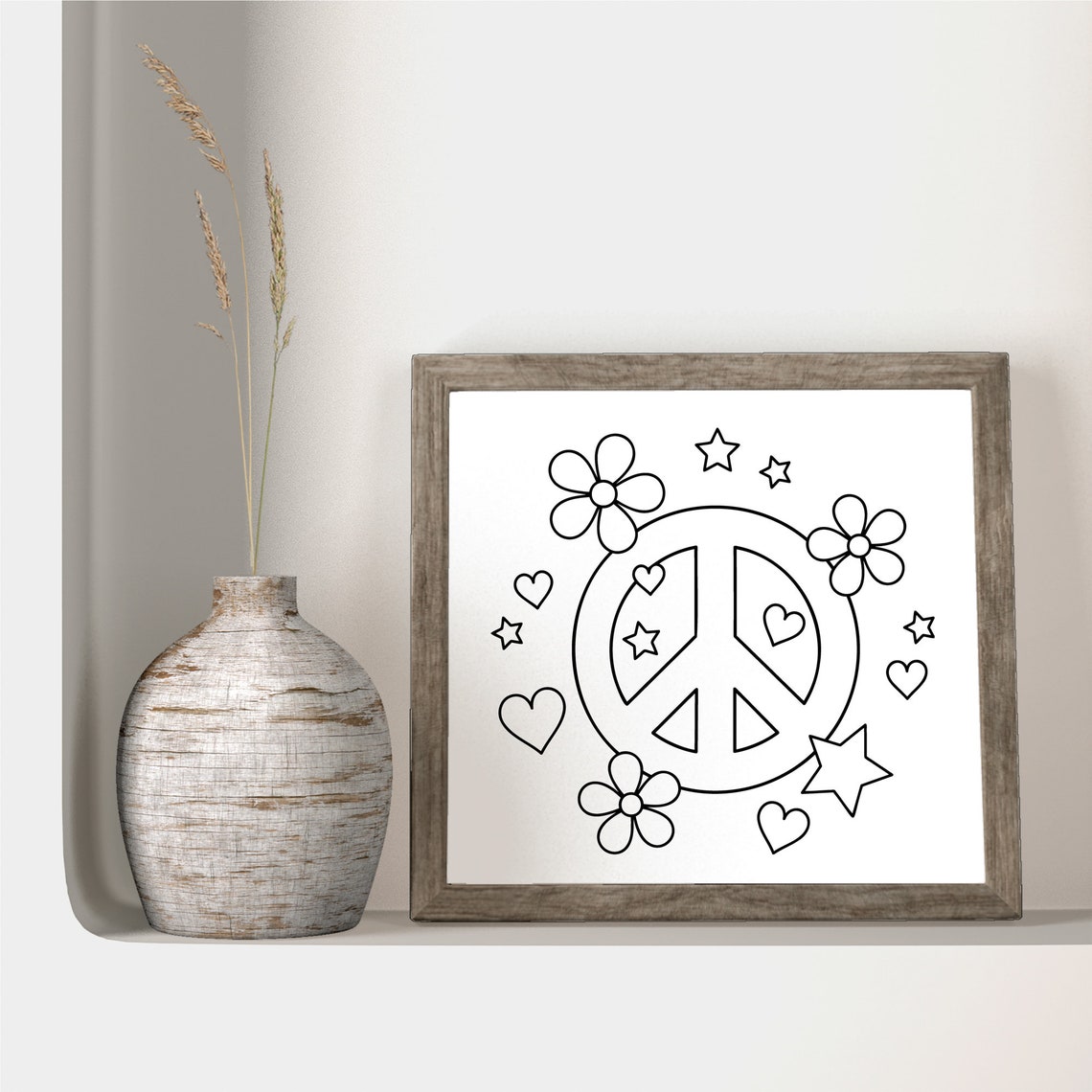 Flower Peace Sign Svg Boho Svg Flower Peace Png Boho Png - Etsy