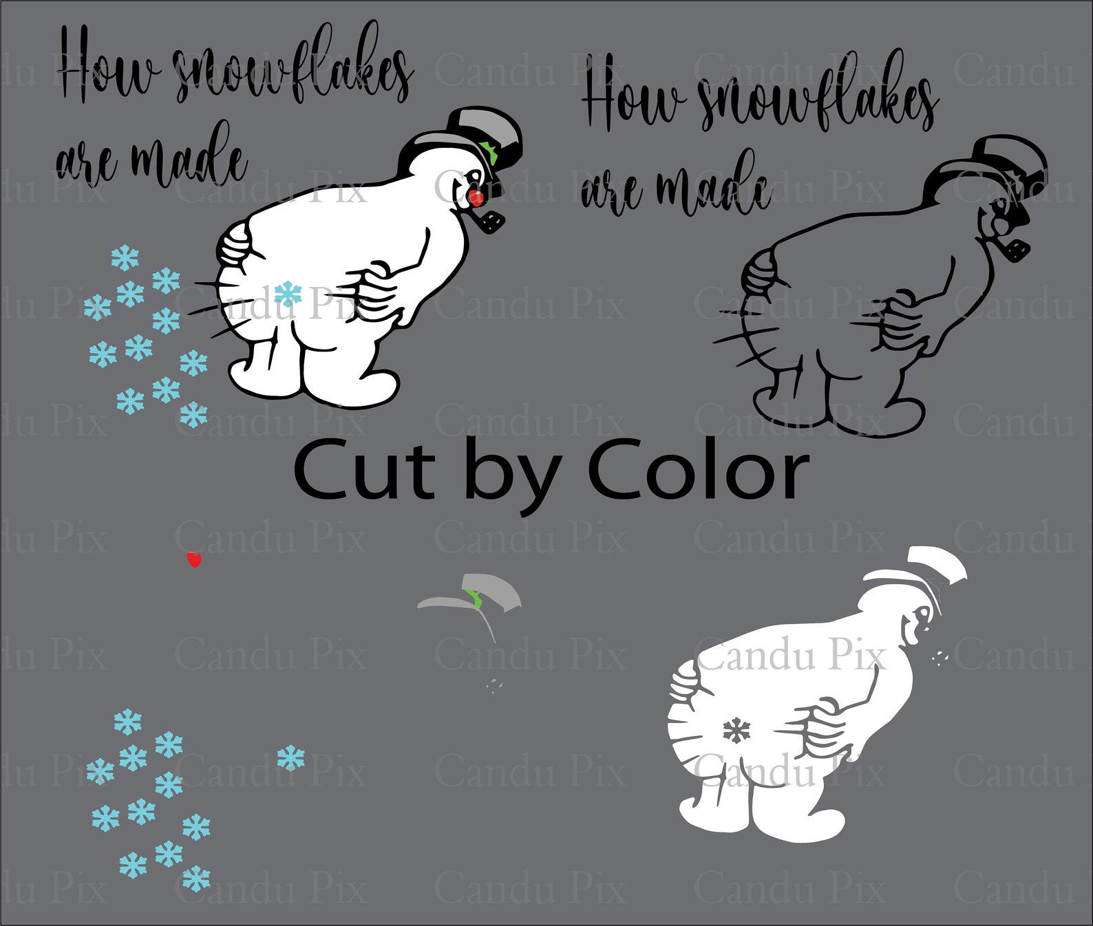 Snowman How Snowflakes Are Made SVG & PNG, Eps, Dxf, Jpg, Vector ...