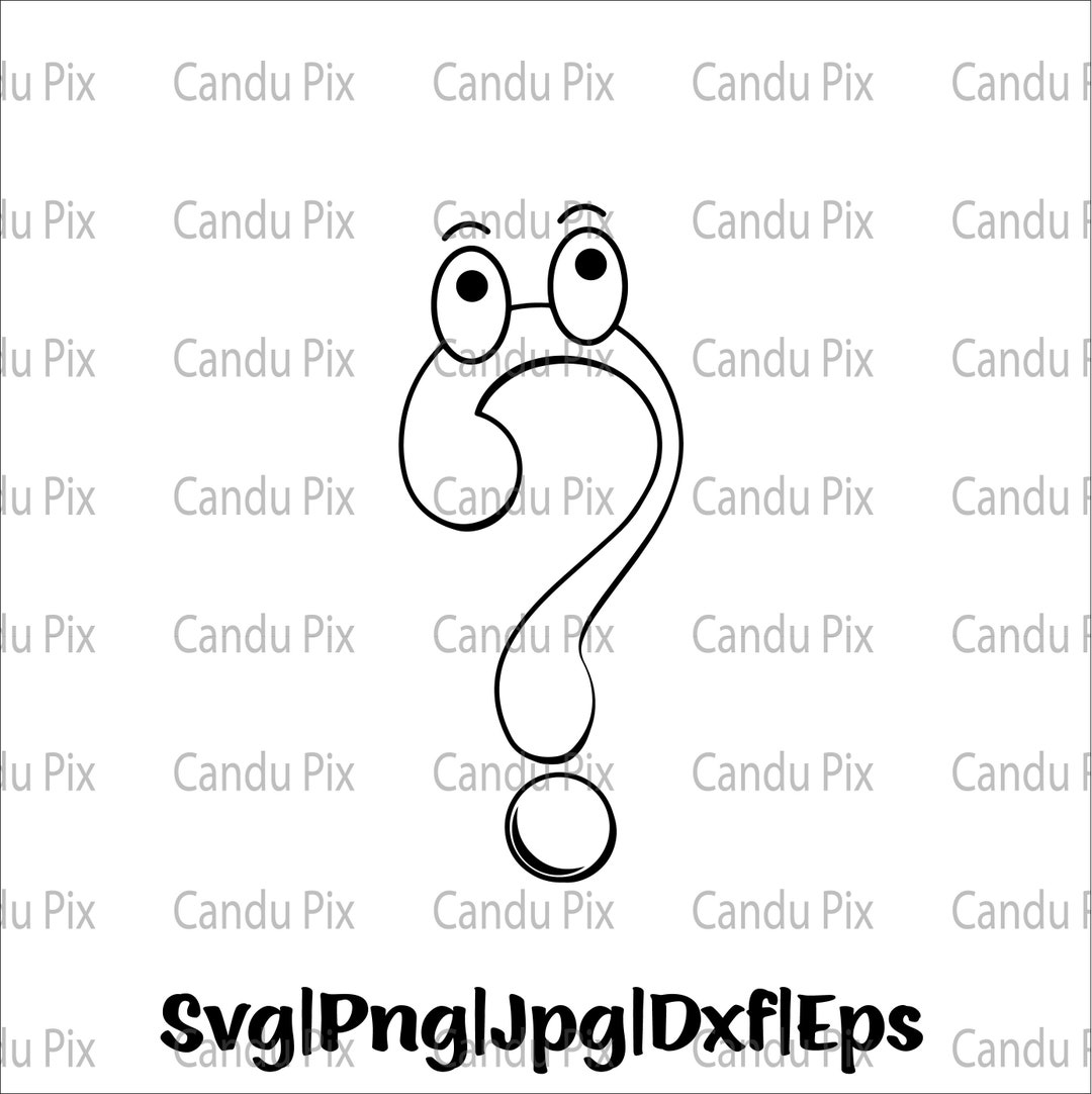 Question Mark Svg, Smiling Question Svg, Cute Question Svg, Png Eps Jpg ...