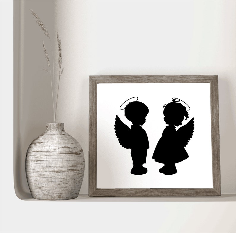 Little Boy Girl Angels Svg Boy Girl Svg Little Angels Png | Etsy