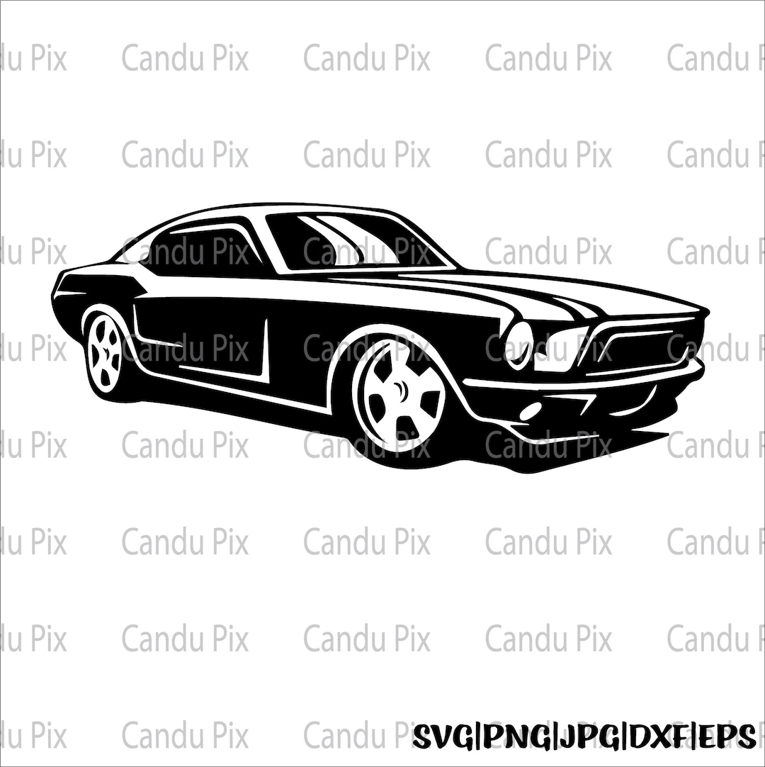 Mustang Muscle Car Svg, Classic Car Svg, Muscle Car Png, Classic Car ...