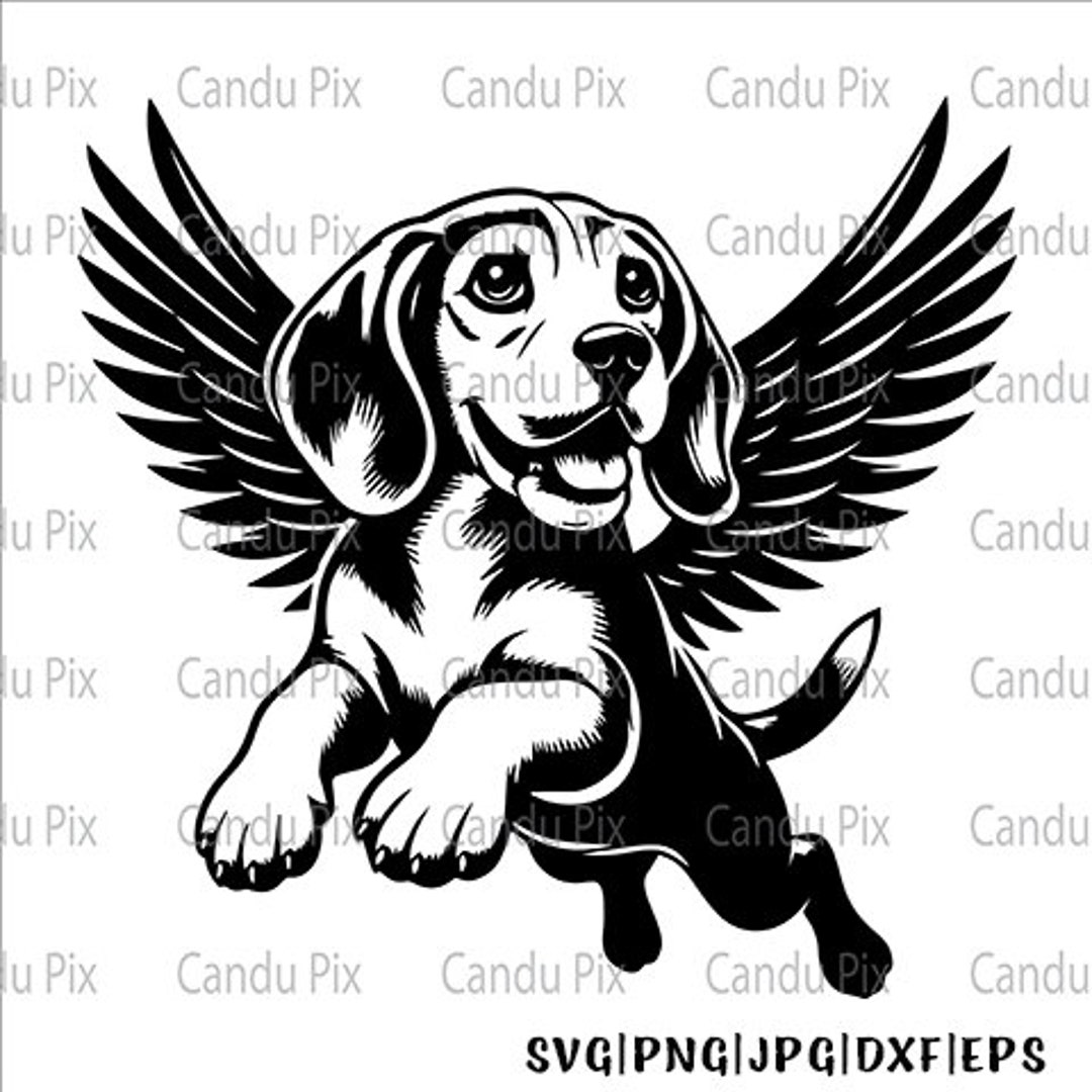Beagle Angel Svg, Beagle Angel Png, Beagle Angel Dxf, Dog Svg Png, 1 ...