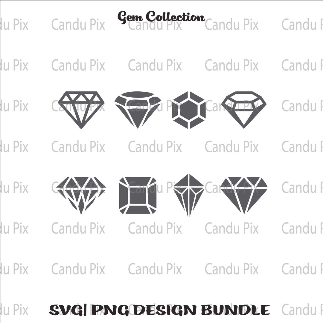 Gem Shapes Svg, Diamond Svg, Gem Shapes Png, Diamond Png, Svg Bundle ...