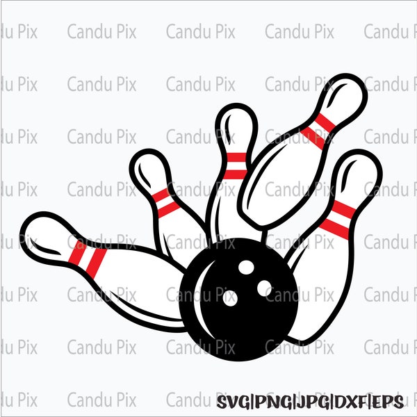 Bowling Svg - Etsy