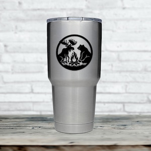 Moose and Bear Svg, Camping Svg, Moose and Bear Png, Camping Png, Moose ...