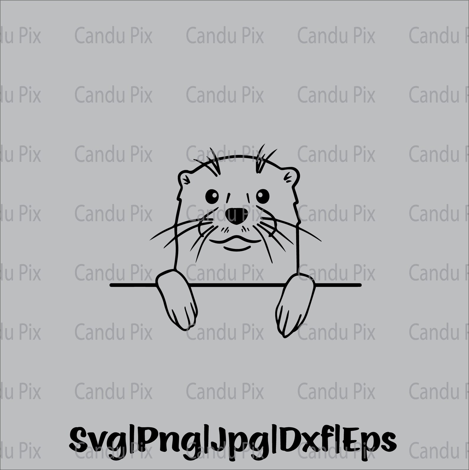 Otter Svg Smiling Otter Svg Cute Otter Svg Png Eps Jpg Dxf - Etsy