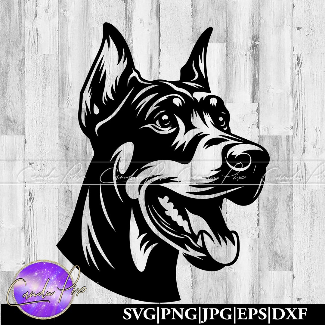 Doberman Svg Pinscher Dog Svg Doberman Png Pinscher Dog Png Dog ...
