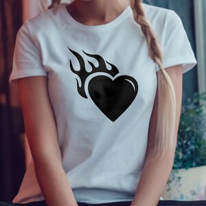 Fire Heart Love Svg, Png, Eps, Dxf, Jpg, Vector Cute Fire Heart Love ...