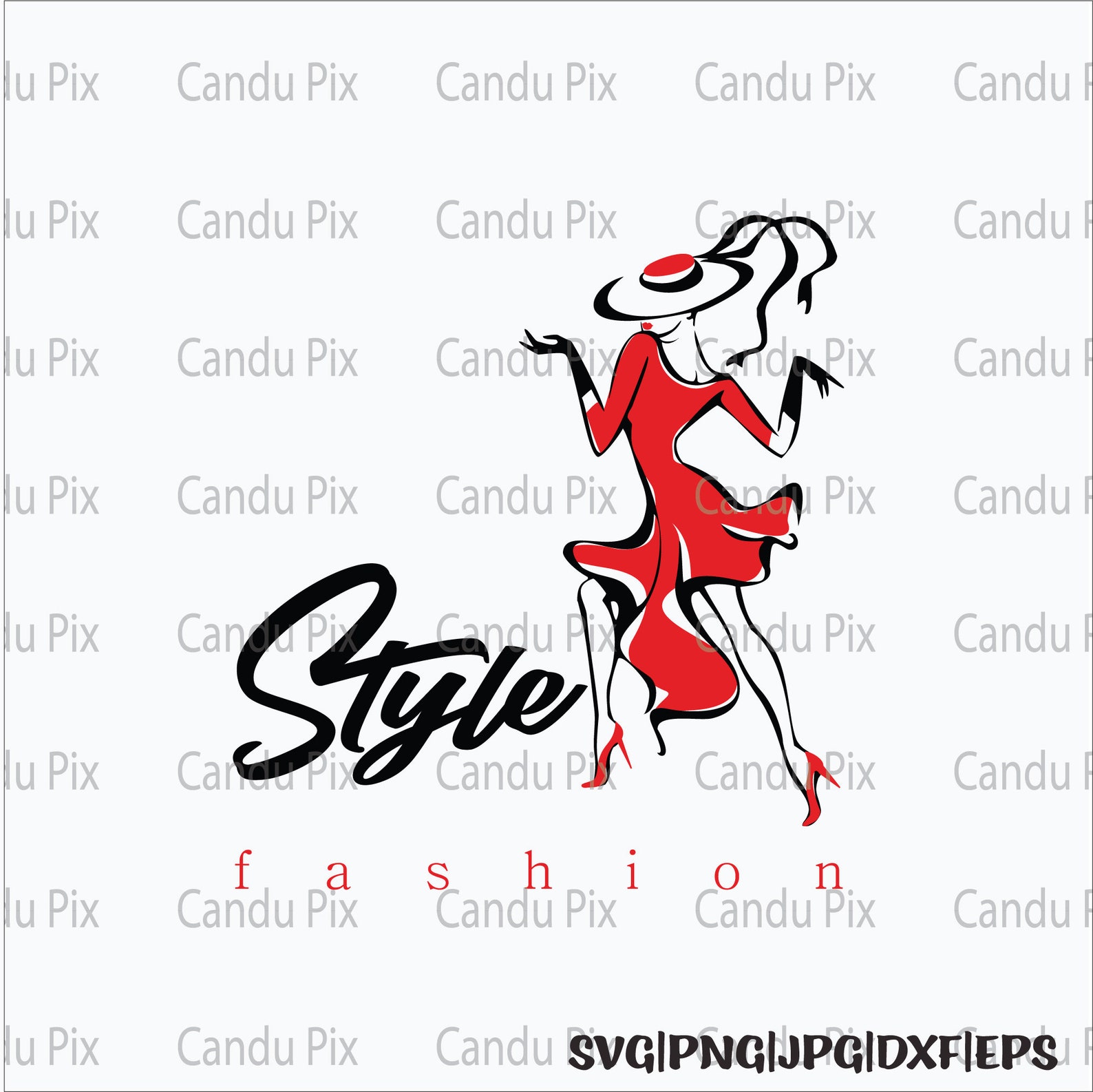 Fashion Style Svg Red Hat Svg Fashion Style Png Red Hat - Etsy
