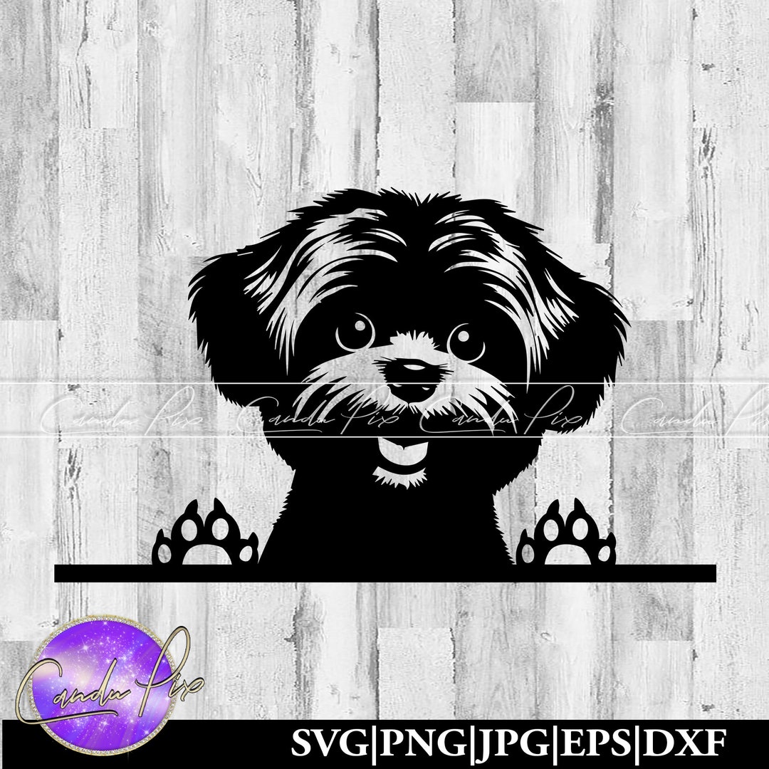 Peeking Dog Svg, Maltese Dog Svg, Peeking Dog Png, Maltese Dog Png, Dog ...
