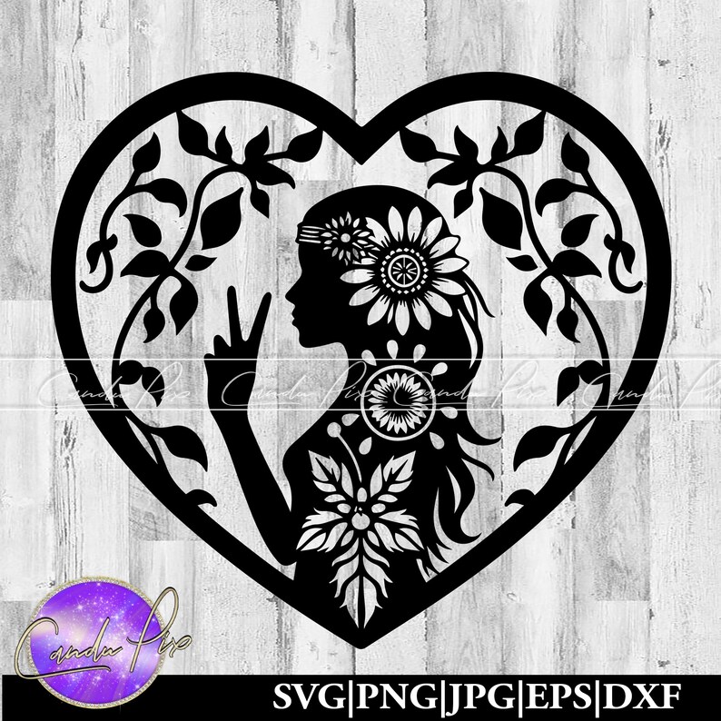 Flower Peace Svg, Boho Svg, Flower Peace Png, Boho Png, Peace Symbol ...