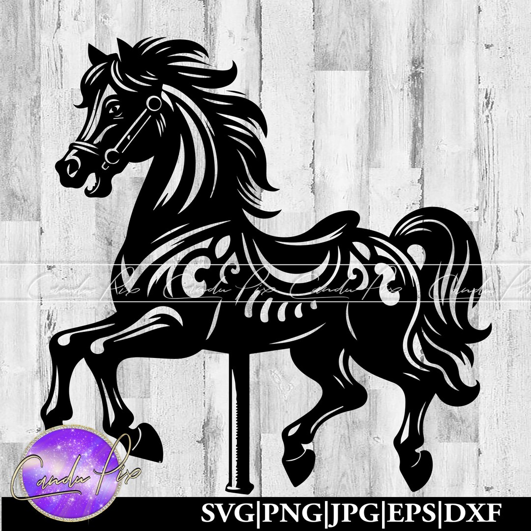 Carousel Horse Svg, Theme Park Svg, Carousel Horse Png, Theme Park Png ...