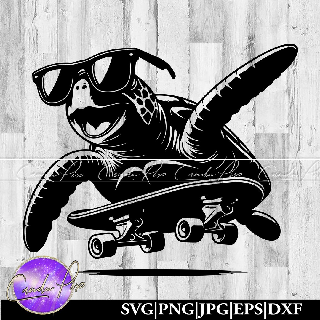 Sea Turtle Svg, Skater Svg, Sea Turtle Png, Skater Png, Full Throttle ...