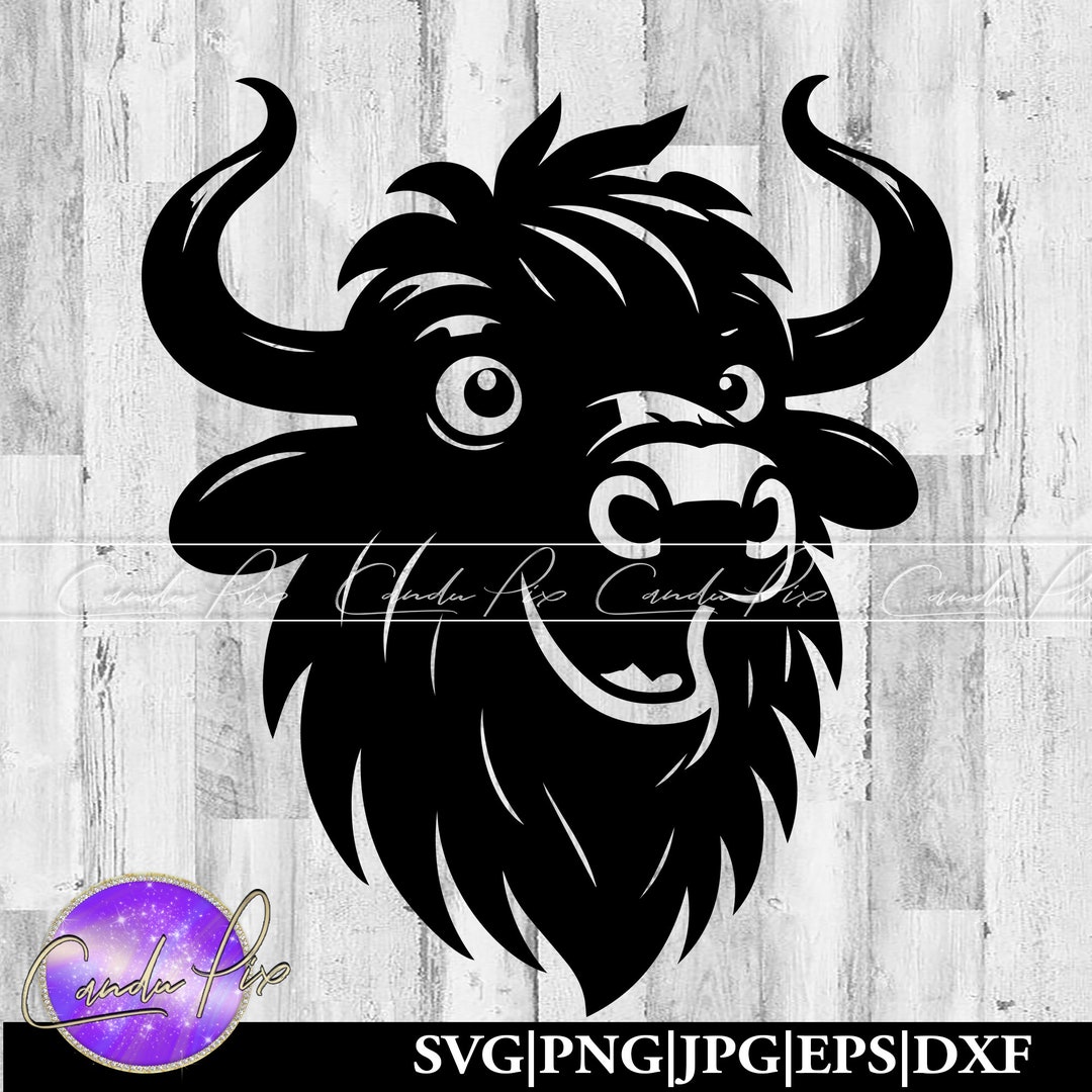 Yak Svg, Yak Png, Yak Dxf, Funny Animal, Silhouette, 1 Layer Cut File ...
