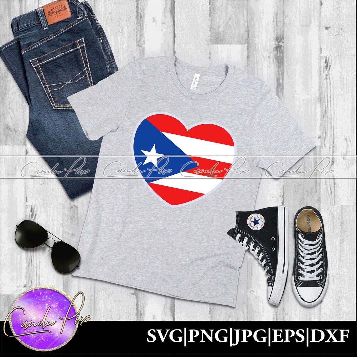 Puerto Rico Svg Heart Flag Svg Puerto Rico Png Heart Flag | Etsy