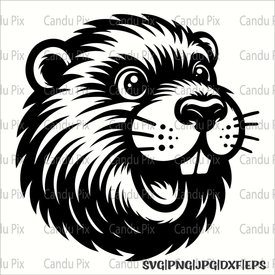 Beaver Animal Svg, Head Svg, Beaver Animal Png, Head Png, Svg Png Dxf ...