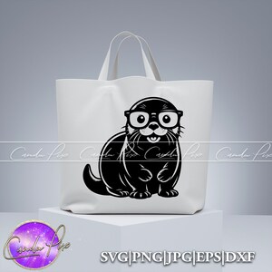 Otter Nerdy Svg, Otter Geek Svg, Otter Nerdy Png, Otter Geek Png, Book Lover Svg, Geek Animal ...