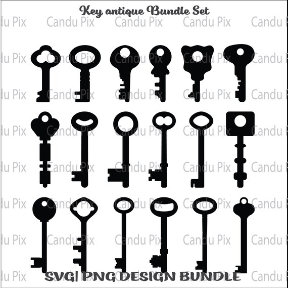 Key Antique Svg Set Svg Key Antique Png Set Png Keychain - Etsy